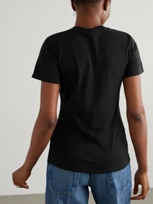 NILI LOTAN Mariela Cotton-jersey T-shirt - Black