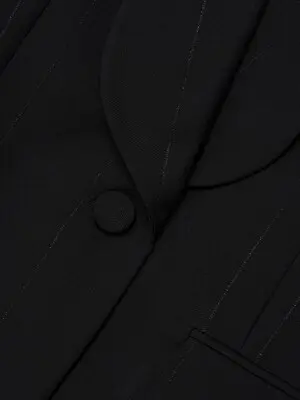 Givenchy Pinstriped Metallic Wool-blend Twill Blazer