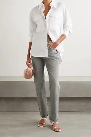 GOLDSIGN The Walcott Distressed Straight-leg Jeans