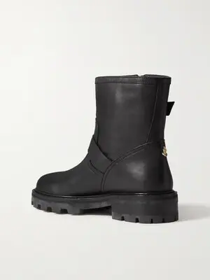 JIMMY CHOO Youth Ii Buckled Leather Ankle Boots