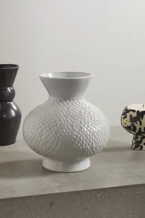 MARLOE MARLOE Net Sustain Sloane Glazed Ceramic Vase