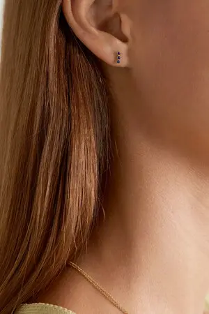 JENNIFER MEYER 18-karat Lapis Lazuli Stud Earrings