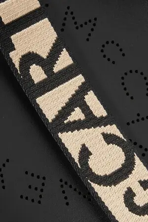 Stella McCartney Perforated Vegetarian Leather Shoulder Bag - Black