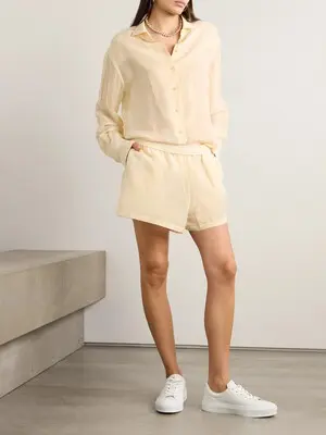 Givenchy Draped Open-back Silk And Linen-blend Shirt