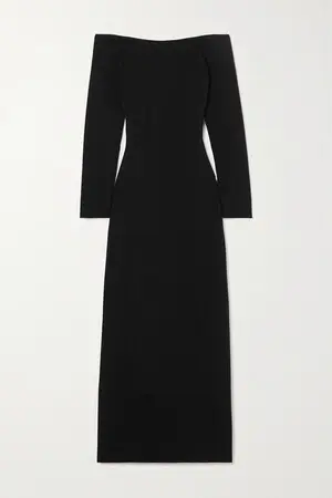 THE ROW Teresina Off-the-shoulder Maxi Dress - Black