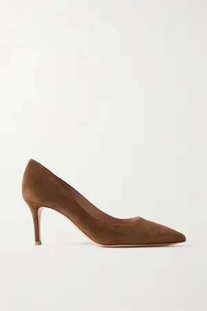 GIANVITO ROSSI 70 Suede Pumps - Brown