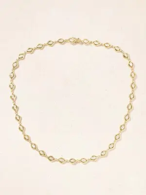 SYDNEY EVAN Evil Eye Eternity Diamond Necklace - Gold