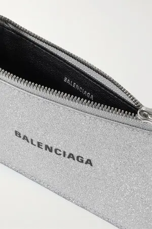 Balenciaga Cash Glittered Leather Wallet
