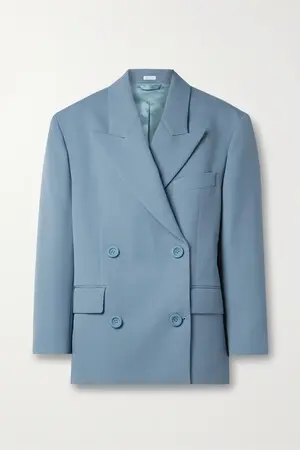 Acne Studios Double-breasted Peak Lapel Twill Blazer