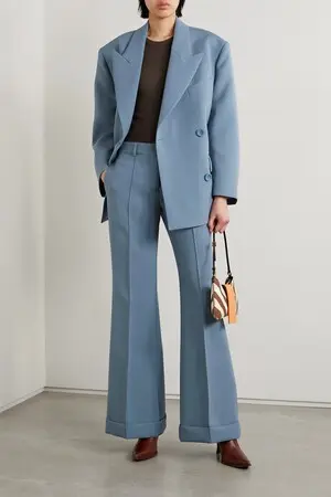 Acne Studios Double-breasted Peak Lapel Twill Blazer