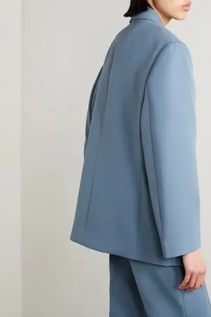 Acne Studios Double-breasted Peak Lapel Twill Blazer