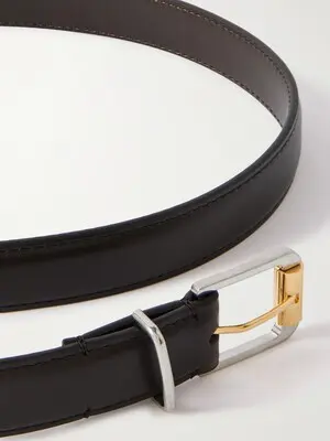 THE ROW Metallic Loop Leather Belt - Brown