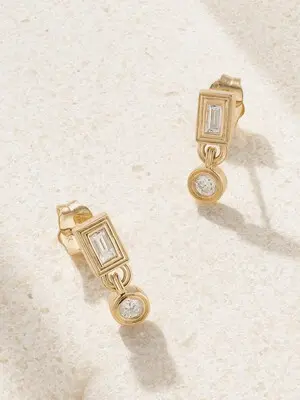 Sydney Evan Bezel Earrings