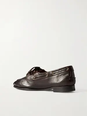 Bally Pathy Leather Boat Shoes - Brown