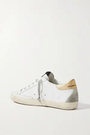 GOLDEN GOOSE Superstar Distressed Leather And Suede Sneakers