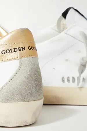 GOLDEN GOOSE Superstar Distressed Leather And Suede Sneakers