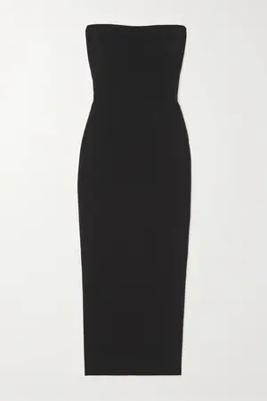 Alex Perry Callan Strapless Crepe Midi Dress