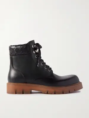 Bottega Veneta Haddock Leather Ankle Boots