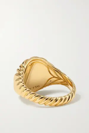 David Yurman 18-karat Cable Signet Ring