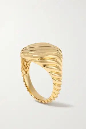 David Yurman 18-karat Cable Signet Ring