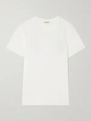 NILI LOTAN Mariela Cotton-jersey T-shirt - White