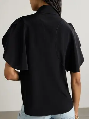 Stella McCartney Paneled Silk-crepe Shirt