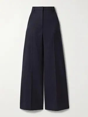 Stella McCartney Pleated Wool-twill Wide-leg Trousers