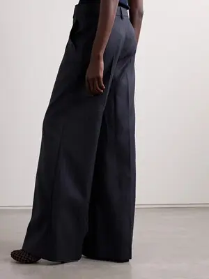Stella McCartney Pleated Wool-twill Wide-leg Trousers