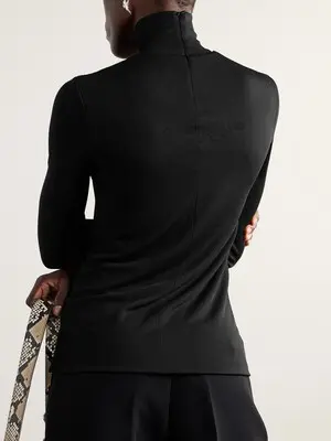 JIL SANDER Crepe Turtleneck Top