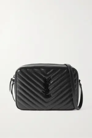 Saint Laurent Loulou Medium Matelassé Leather Shoulder Bag - Black