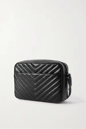 Saint Laurent Loulou Medium Matelassé Leather Shoulder Bag - Black