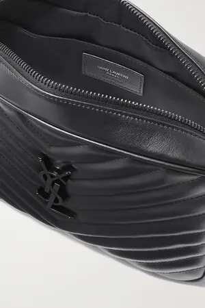 Saint Laurent Loulou Medium Matelassé Leather Shoulder Bag - Black