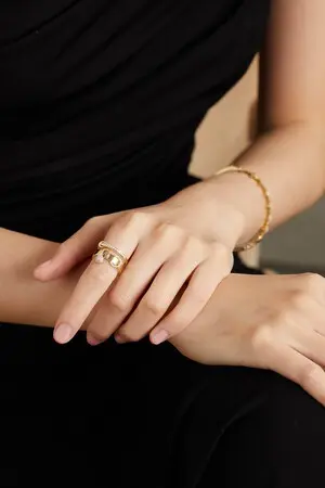 RAINBOW K Double Piercing 14-karat Diamond Ring