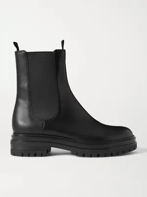 GIANVITO ROSSI Chester Leather Chelsea Boots - Black
