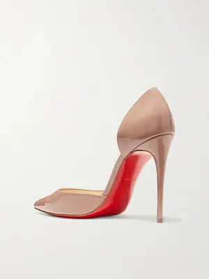 CHRISTIAN LOUBOUTIN Iriza 100 Patent Leather Pumps - Neutrals