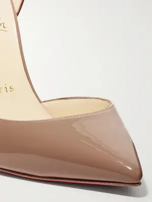 CHRISTIAN LOUBOUTIN Iriza 100 Patent Leather Pumps - Neutrals