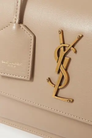 Saint Laurent Sunset Medium Leather Shoulder Bag - Neutrals