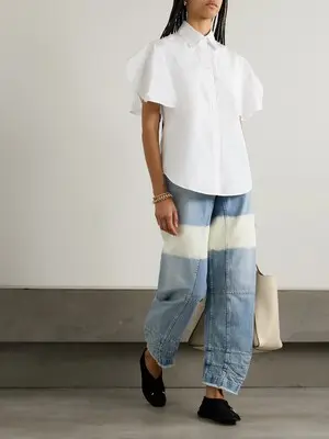 Stella McCartney Paneled Cotton-poplin Shirt