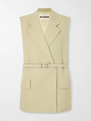 JIL SANDER Belted Woven Vest