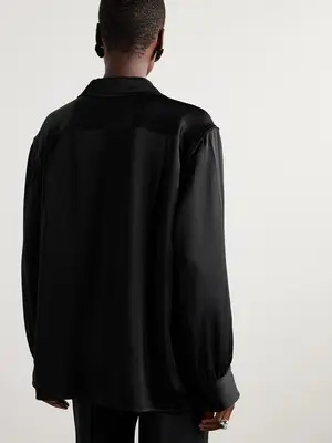 JIL SANDER Embellished Satin-crepe Shirt