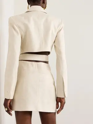 Jacquemus Bari Cutout Woven Mini Dress