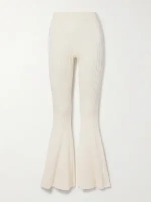 Stella McCartney Ribbed-knit Flared Pants