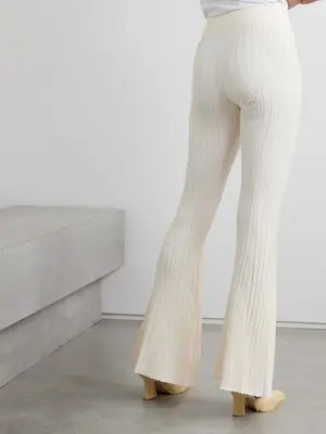 Stella McCartney Ribbed-knit Flared Pants