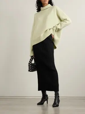JIL SANDER Ribbed-knit Maxi Skirt