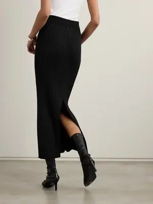 JIL SANDER Ribbed-knit Maxi Skirt