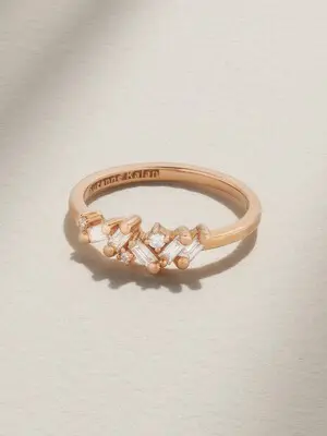 SUZANNE KALAN 18-karat Rose Diamond Ring - Gold