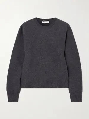 JIL SANDER Brushed-wool Sweater - Gray