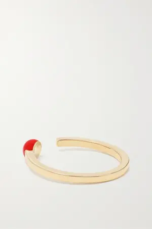 Alison Lou Match Stack 14-karat Gold And Enamel Ring