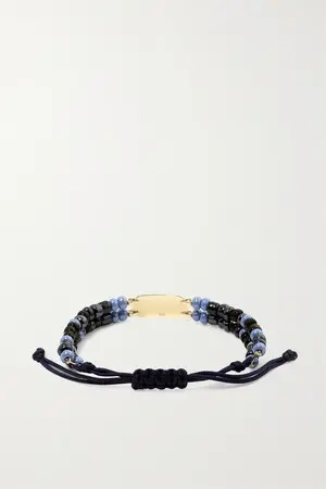 DIANE KORDAS Double Strand 18-karat Gold Beaded Bracelet