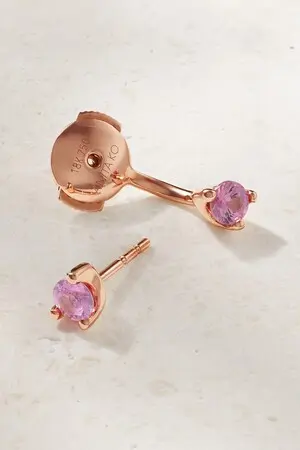 ANITA KO Orbit 18-karat Rose Gold Sapphire Earring